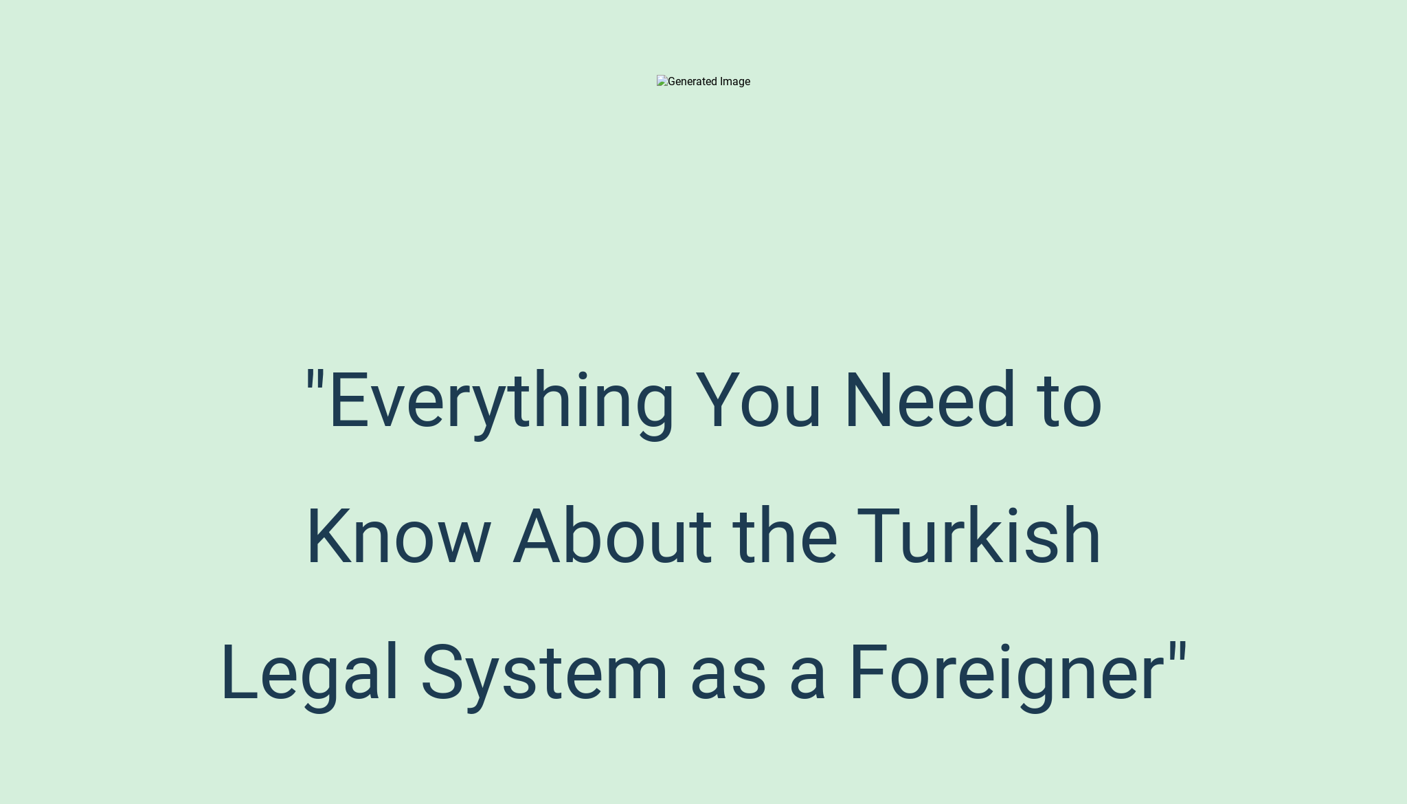 "Everything You Need to Know About the Turkish Legal System as a Foreigner"