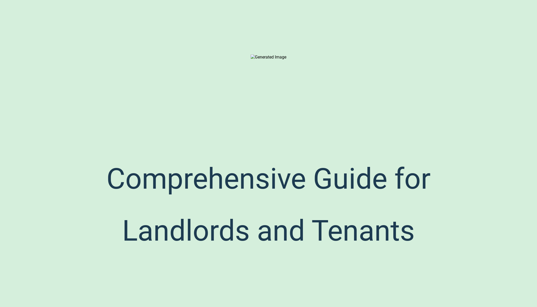 Comprehensive Guide for Landlords and Tenants