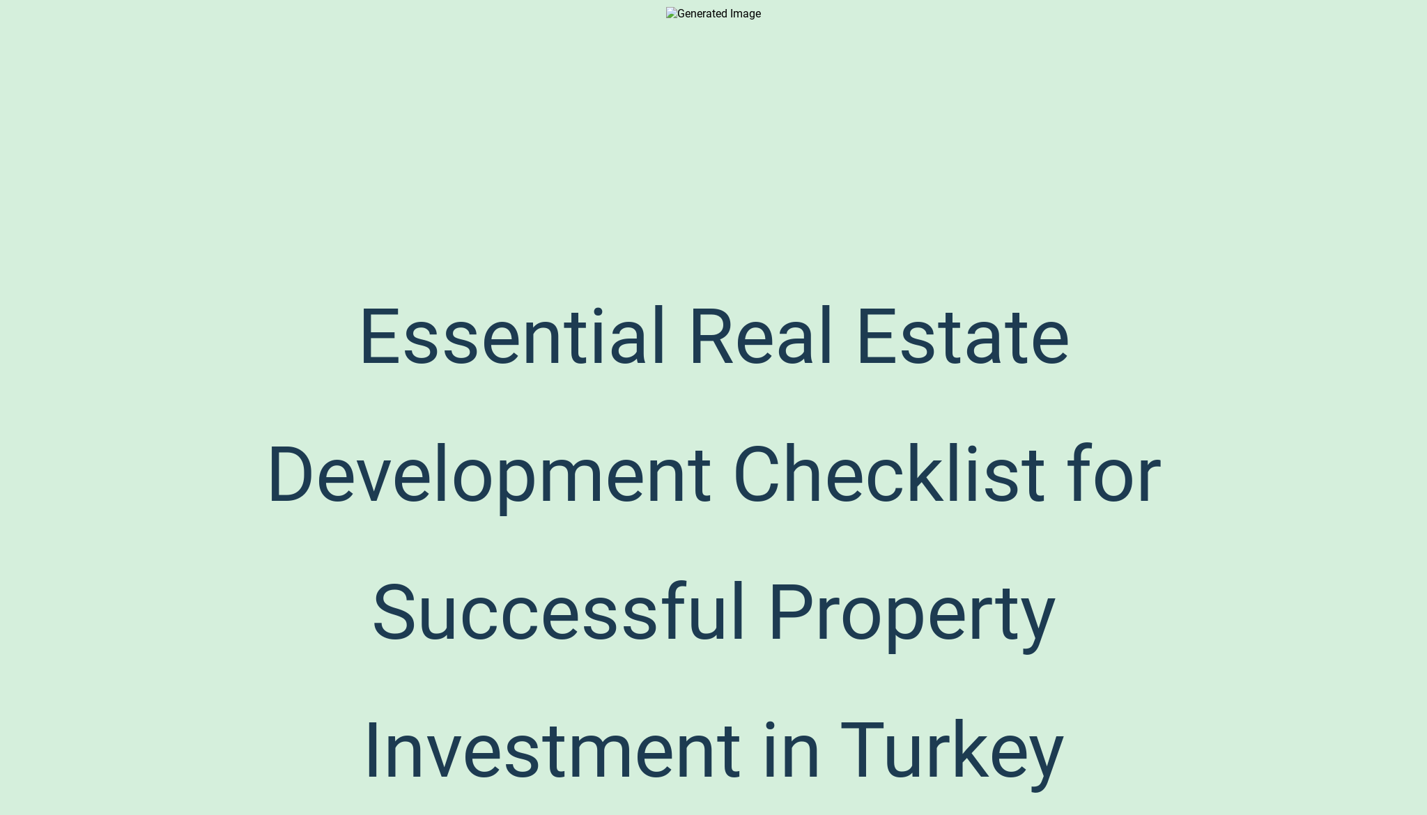 Essential Real Estate Development Checklist for Successful Property ...