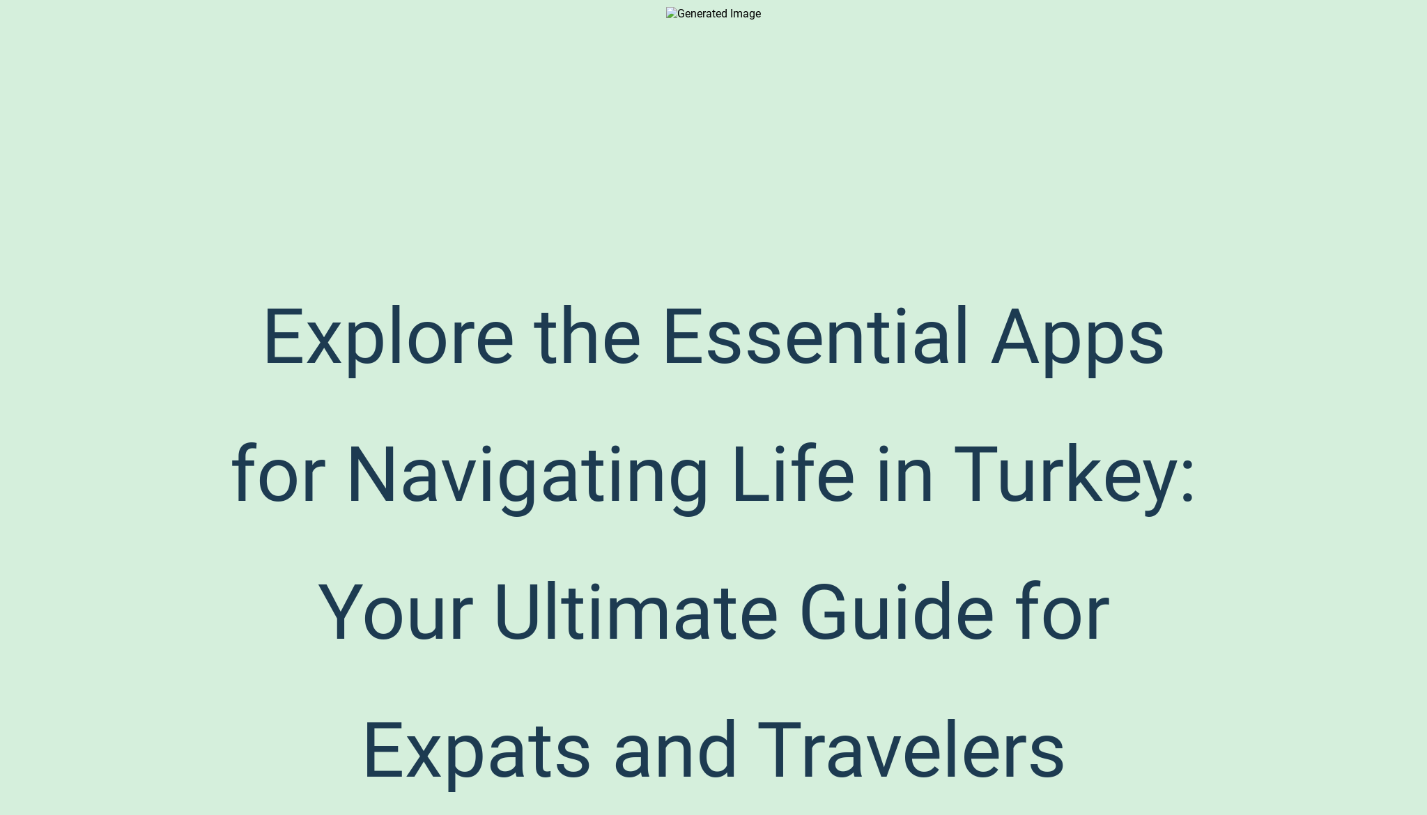 Explore the Essential Apps for Navigating Life in Turkey: Your Ultimate ...