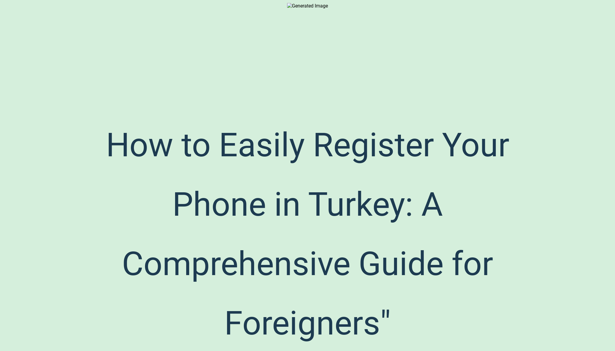 How to Easily Register Your Phone in Turkey: A Comprehensive Guide for ...