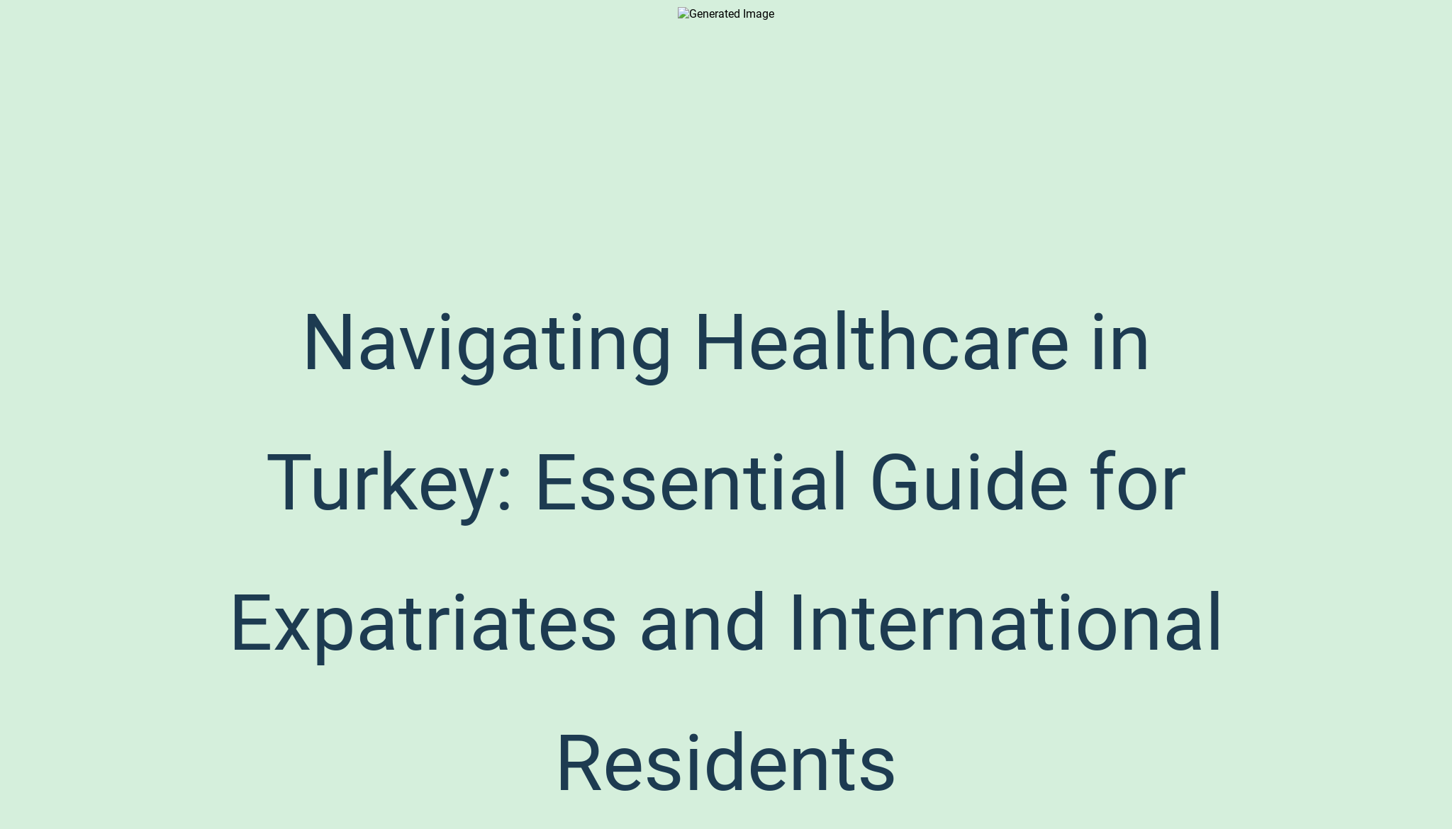 Navigating Healthcare in Turkey: Essential Guide for Expatriates and ...