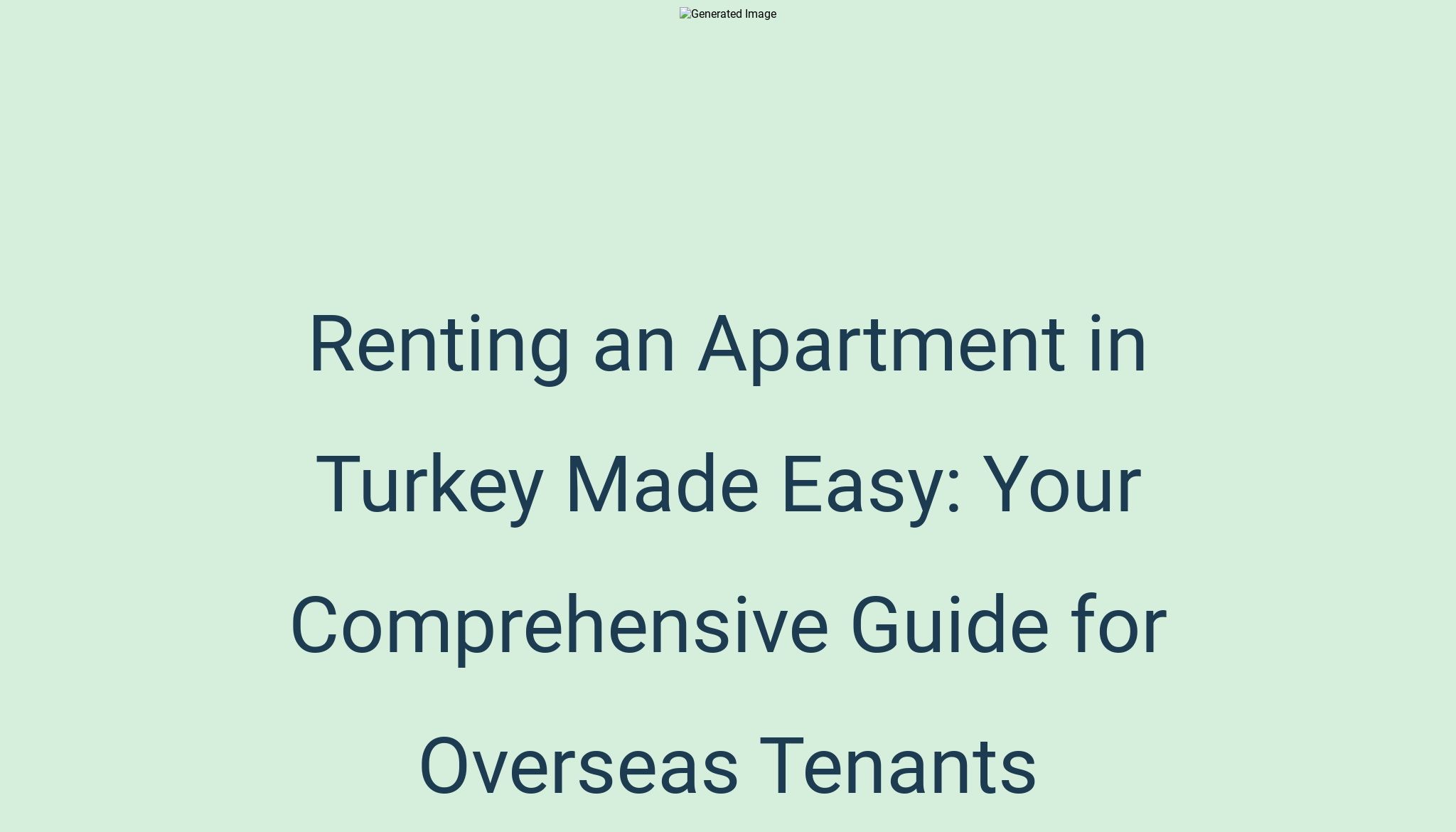 Renting an Apartment in Turkey Made Easy: Your Comprehensive Guide for ...