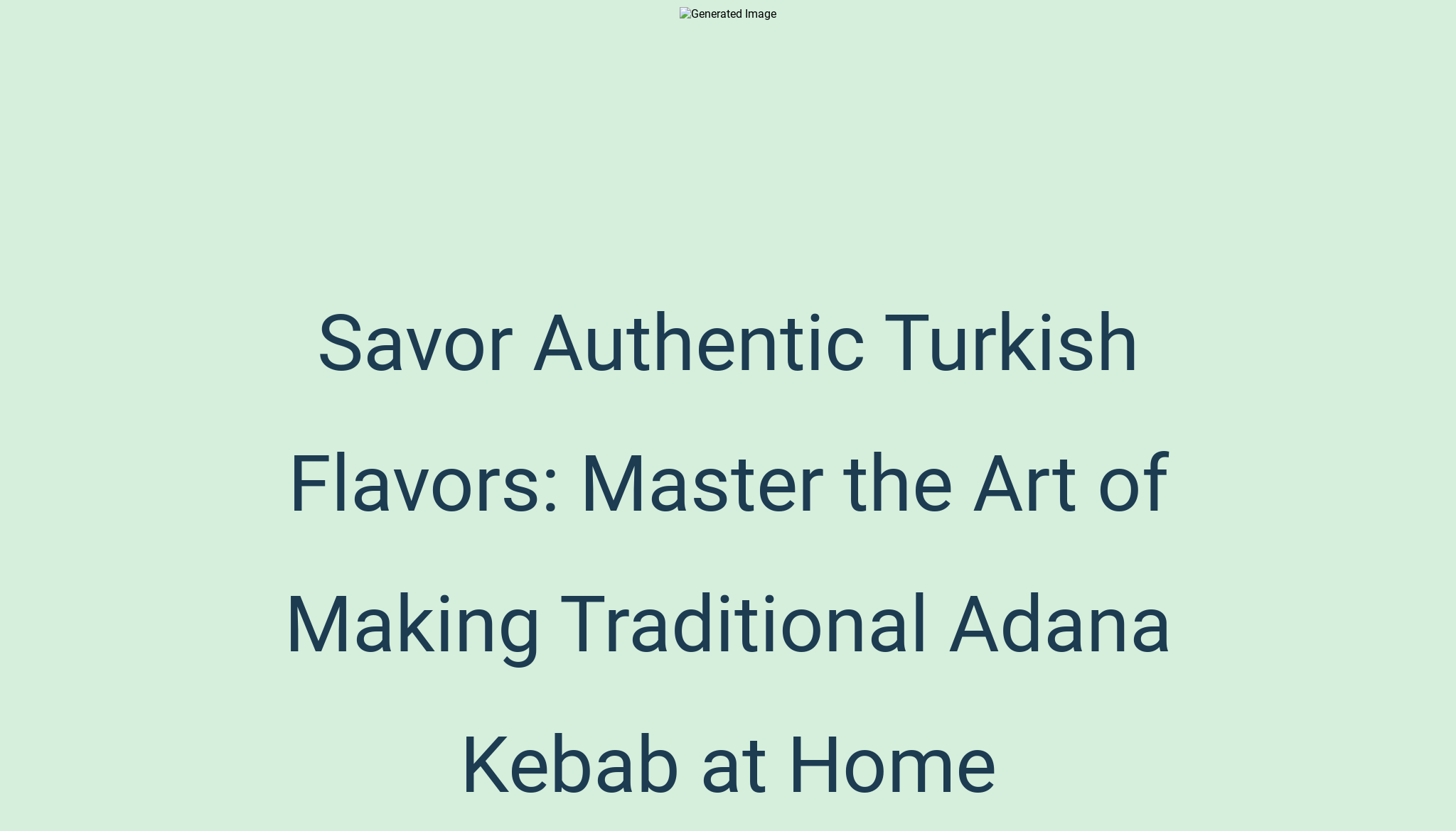Savor Authentic Turkish Flavors: Master the Art of Making Traditional ...