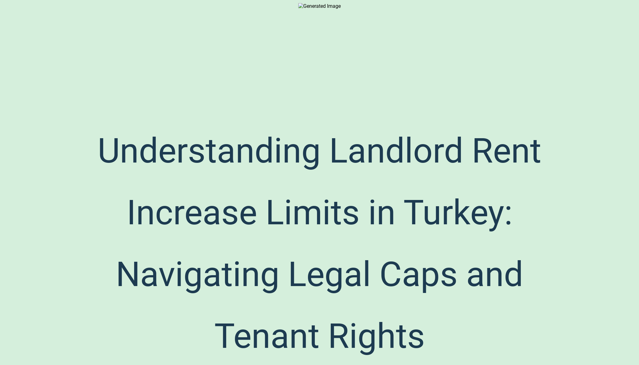 Understanding Landlord Rent Increase Limits in Turkey: Navigating Legal ...