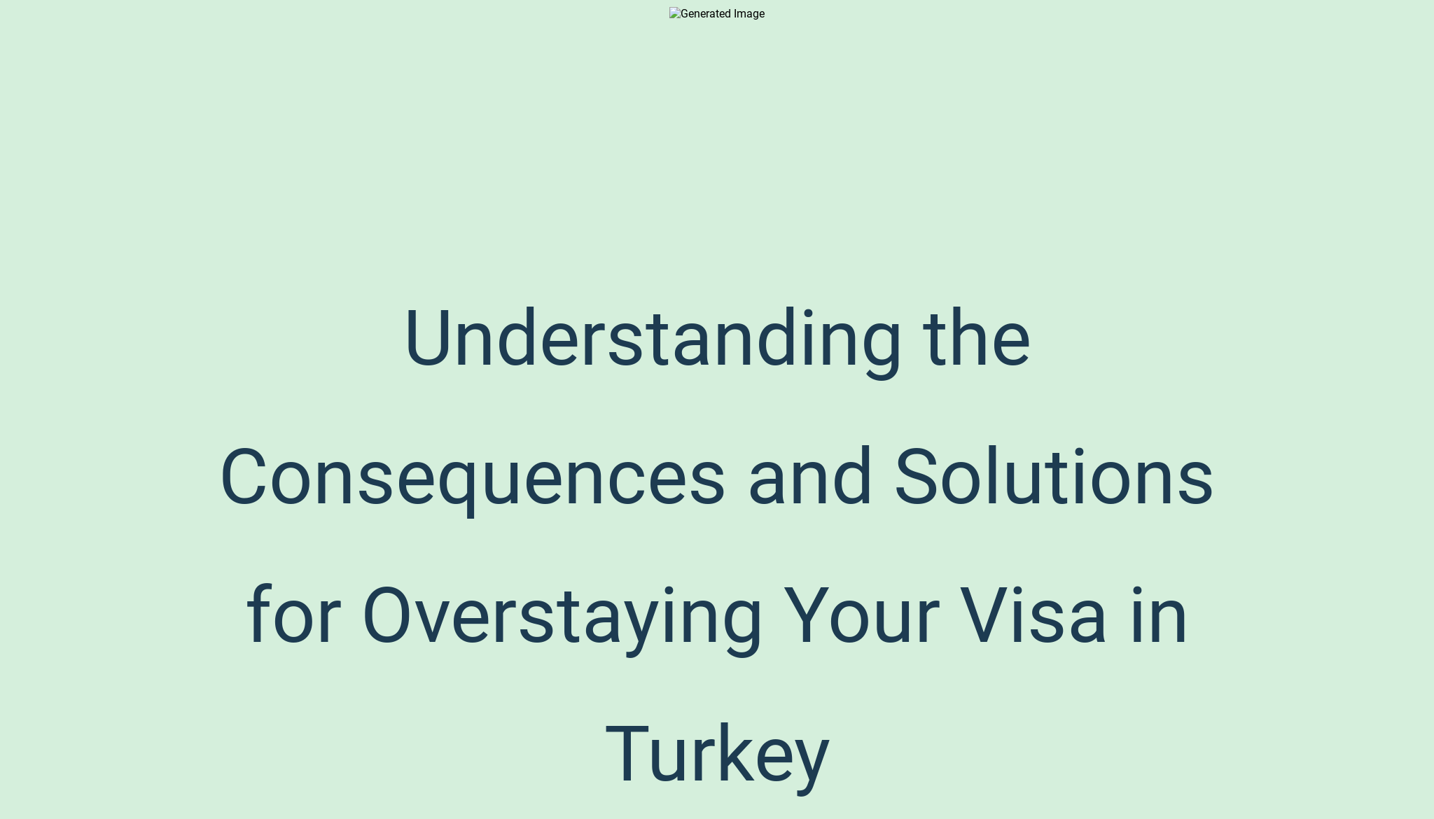 Understanding the Consequences and Solutions for Overstaying Your Visa ...