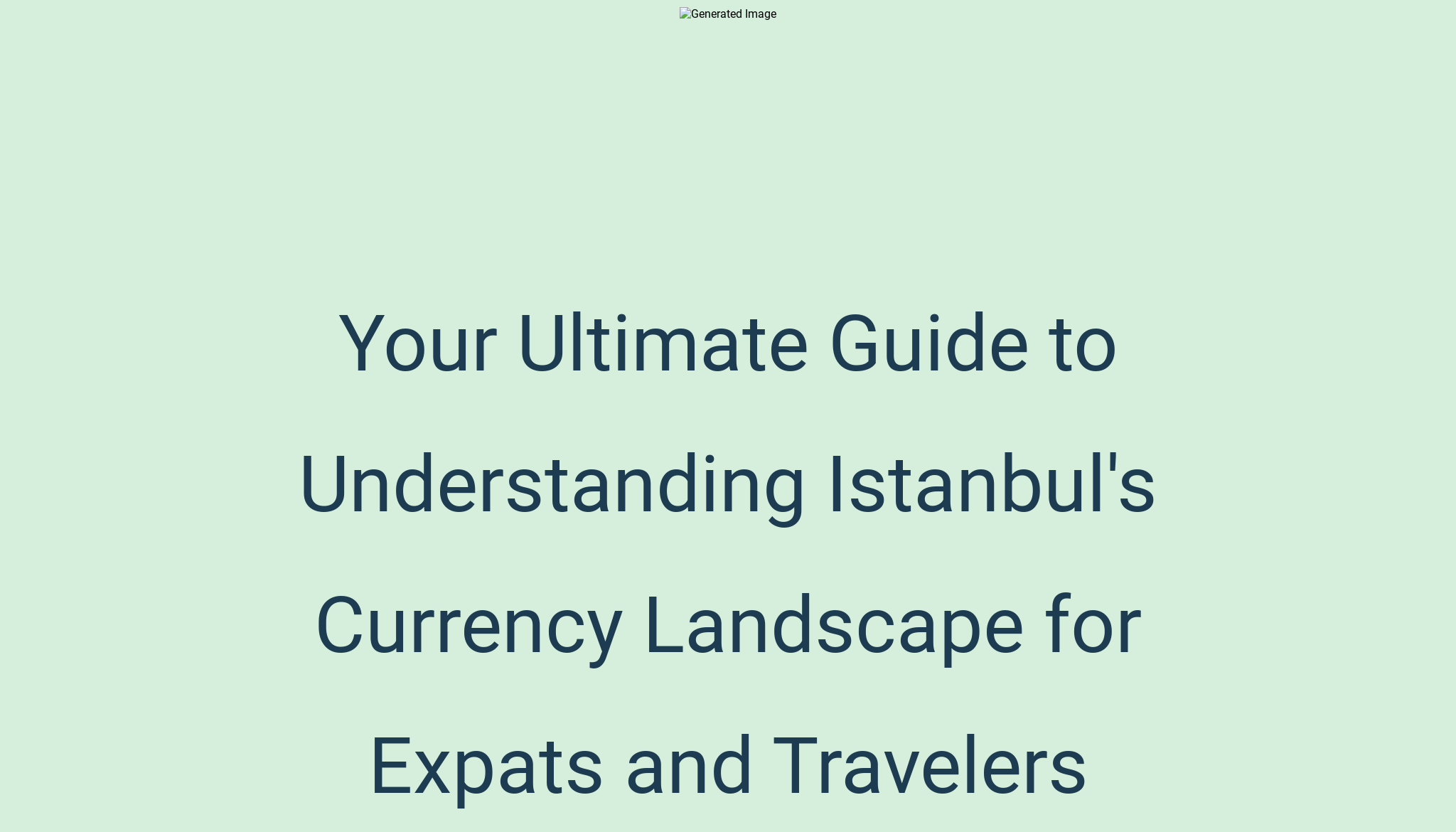 Your Ultimate Guide to Understanding Istanbul's Currency Landscape for ...